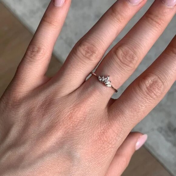 Marley & Me | Jewelry | The Eliza Sterling Silver Dainty Ring Cz Stone ...